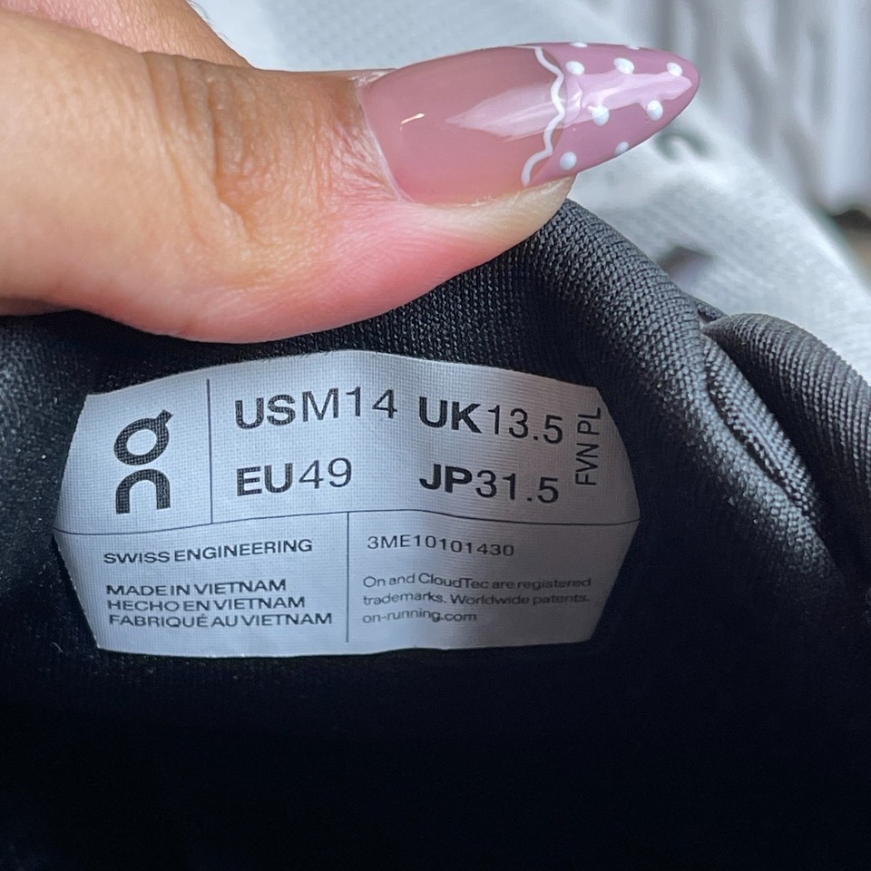 On Cloudtilt 3ME10101430 Mens US 14 Running Shoes Black Ivory Athletic ...