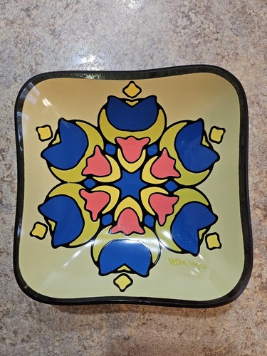 Peter Max Collectors 60s Psychedelic Pop Art Glass Dish Nice Condition ...
