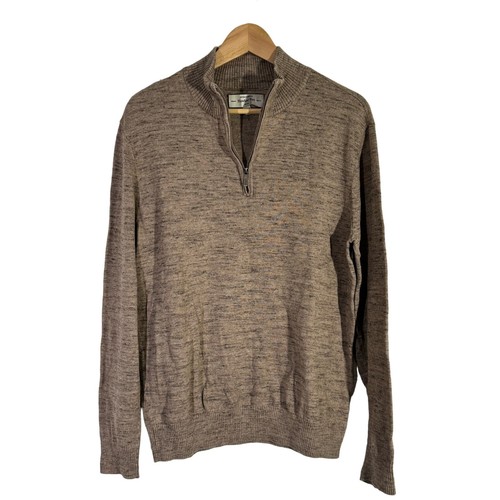 Hawker Rye cotton cashmere quarter zip sweater Size M | eBay