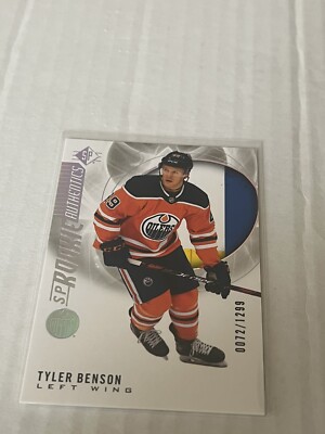 2020-21 SP Authentic Tyler Benson RC Rookie Authentics Silver 0072/1299 ...