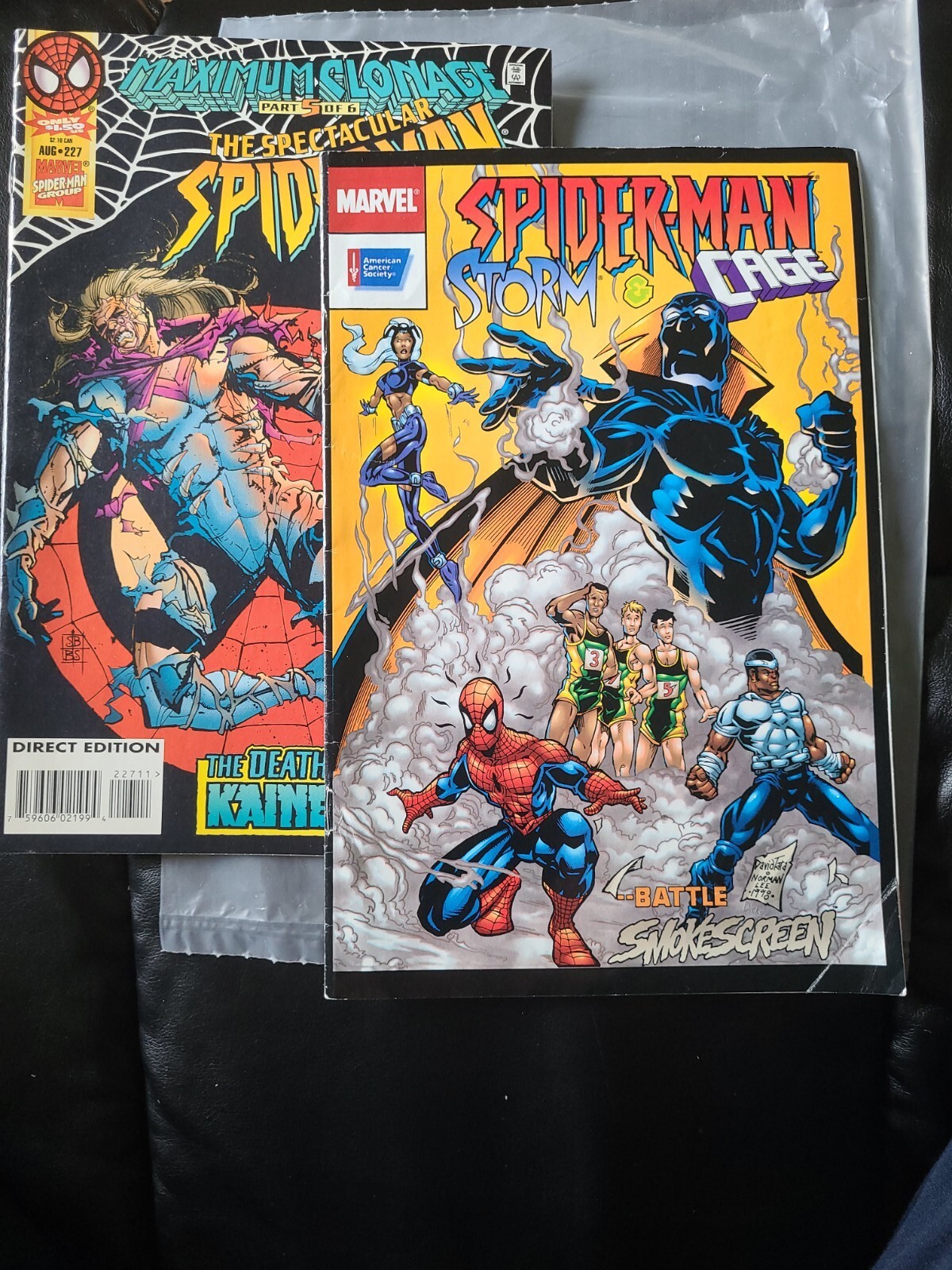 MARVEL Spiderman Storm & Cage Battle Smokescreen & Death of Kaine lot ...