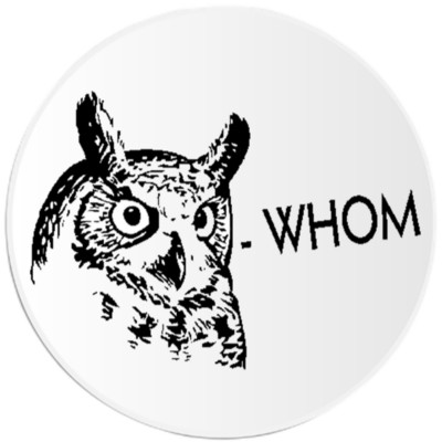 Owl Saying Whom - Circle Sticker Decal 3 Inch | eBay