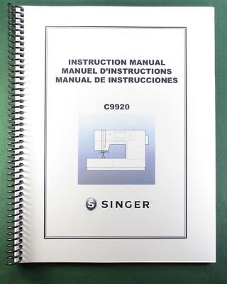 Singer C9920 Instruction Manual: 104 Pages & Protective Covers! | eBay