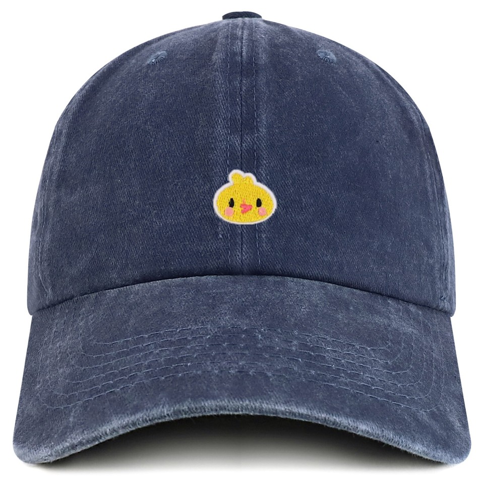Cute Little Duck Embroidered Patch Pigment Dyed Baseball Cap - FREE ...