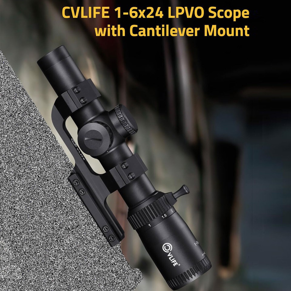 1-6x24 LPVO Rifle Scope R & G Dual Illumination Low Power Variable ...