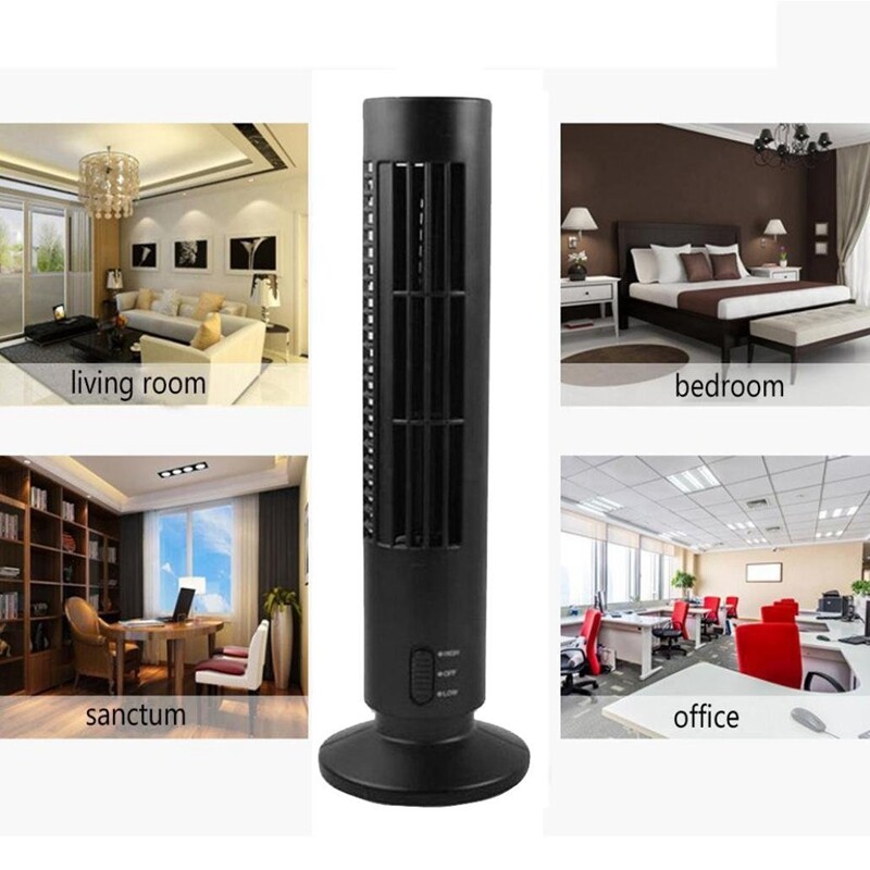 USB Rechargeable Tower Fan, Cooling Portable Fan Standing Bellyless Fan ...