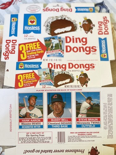 Hank Aaron 1976 Hostess Ding Dong Complete Box | eBay