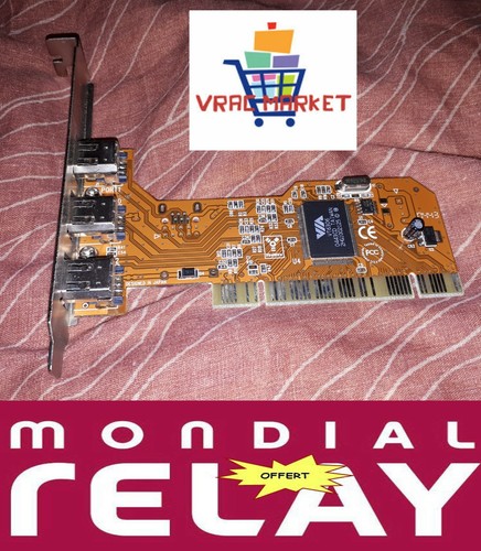 carte Firewire Card ie1394 Via vt6306 3 Ports F-FA6306-3E-E1-06-CL01 | eBay