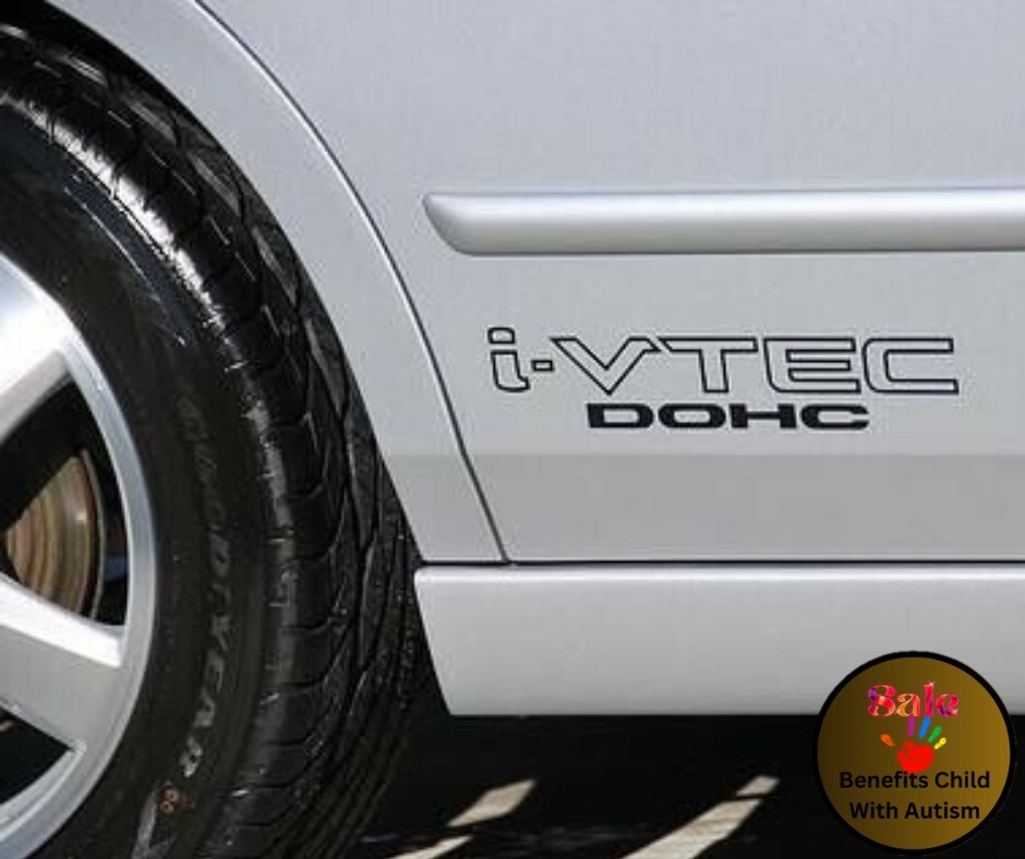 i-VTEC DOHC (2 PK) 9.5X2 BLACK emblem Vinyl Sticker Honda Civic Decal # ...