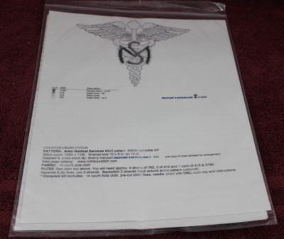 Military X-Stitch Counted Cross Stitch Pattern Army Medical Services | eBay