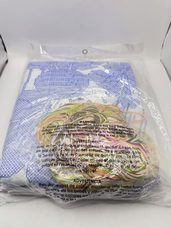 Bucilla Stamped Cross Stitch Kit Garden Fairies Crib Cover 34x43 Baby ...