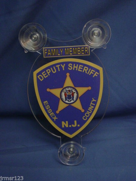 Essex County NJ Sheriff- Police -family Member Car Shield PBA FOP for ...
