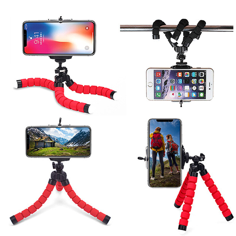 Adjustable Tripod Stand Flexible Octopus Phone Holder for iPhone Camera ...