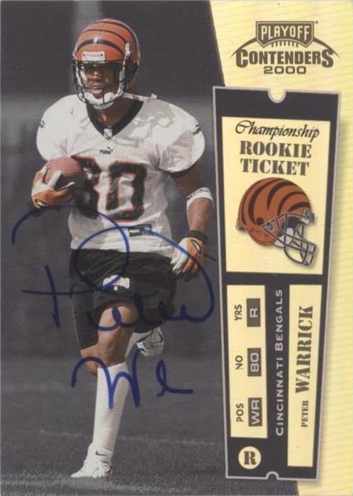 2000 Playoff Contenders - Rookie Ticket Peter Warrick #105 Championship ...
