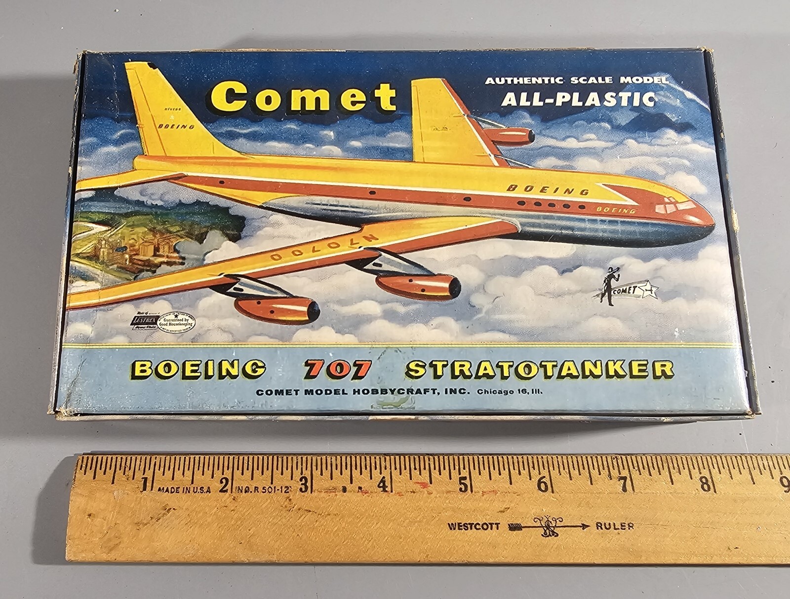 VINTAGE COMET PLASTIC MODEL KIT PL26:39 BOEING 707 STRATOTANKER IN ...