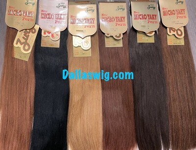 SALE Zury 100% Human Natural Micro Yaky Perm Weaving Hair CRW 18" ONE ...