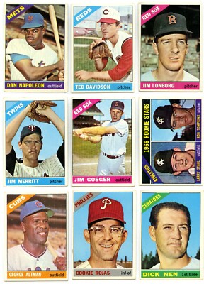 1966 TOPPS BASEBALL SINGLES Set Builder/Complete Your Set U-PICK 2-517 ...