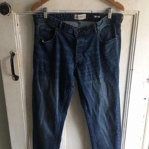 ACW85 Denim Jeans Blue Size 34S Mens Slim Fit Straight Leg Denim Cotton ...