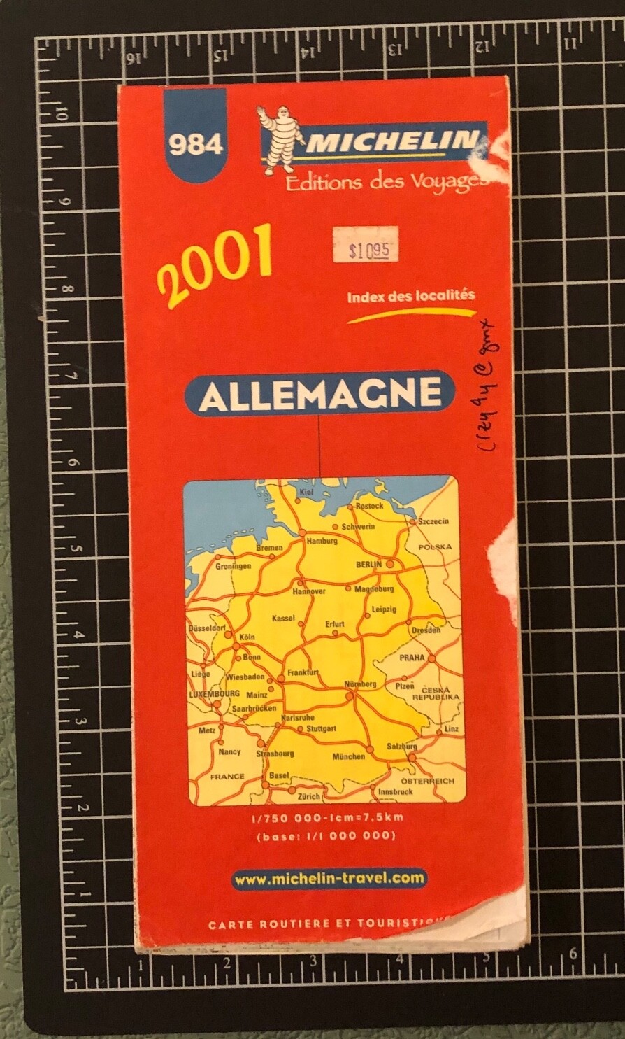 Vintage 2001 Michelin 984 Germany Road Map Allemagne Deutschland 1: ...