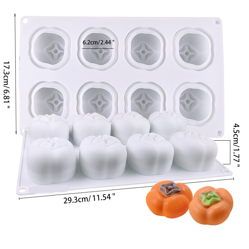 Making DIY 3D Mold Persimmon Shape Silicone Mold Mould Baking Gift ...