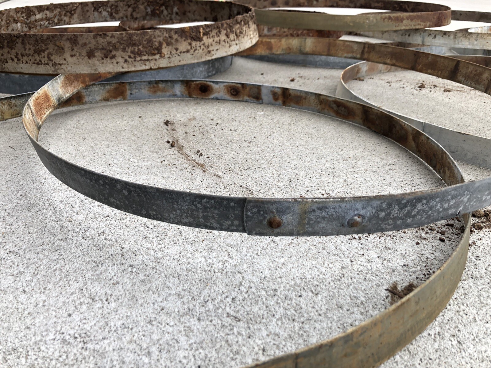 12 Antique Barrel Straps Wine Cask Whiskey Barrel Rings Rusty Vintage ...