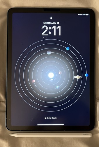 Apple iPad Air 5th-Gen 64GB Wi-Fi Starlight Blue + Apple Pencil (2nd ...