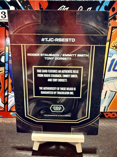 2024 Roger Staubach Emmitt Smith Tony Dorsett Trucreator Jumbo Triple ...
