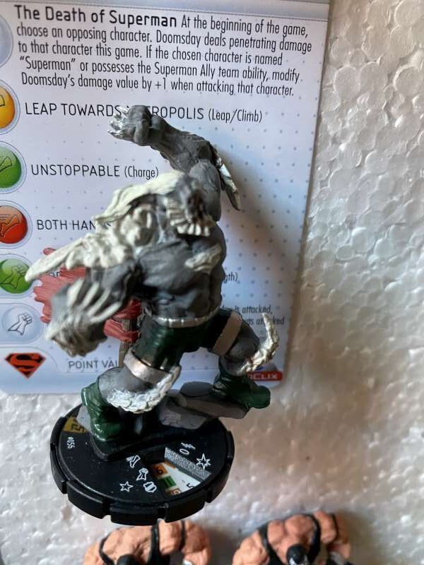 Heroclix DC75th Anniversary set Doomsday #056 Super Rare figure w/card ...