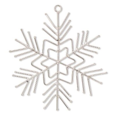Wire Frame, 2 Steel Wire Snowflake Ornament 5 1/2 Inch Wire Frame Forms ...