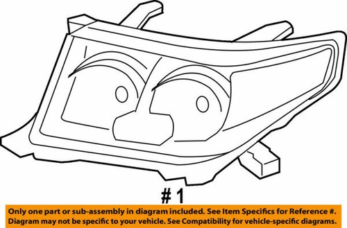 81130-60D33 Toyota Unit assy, headlamp, rh 8113060D33, New Genuine OEM ...
