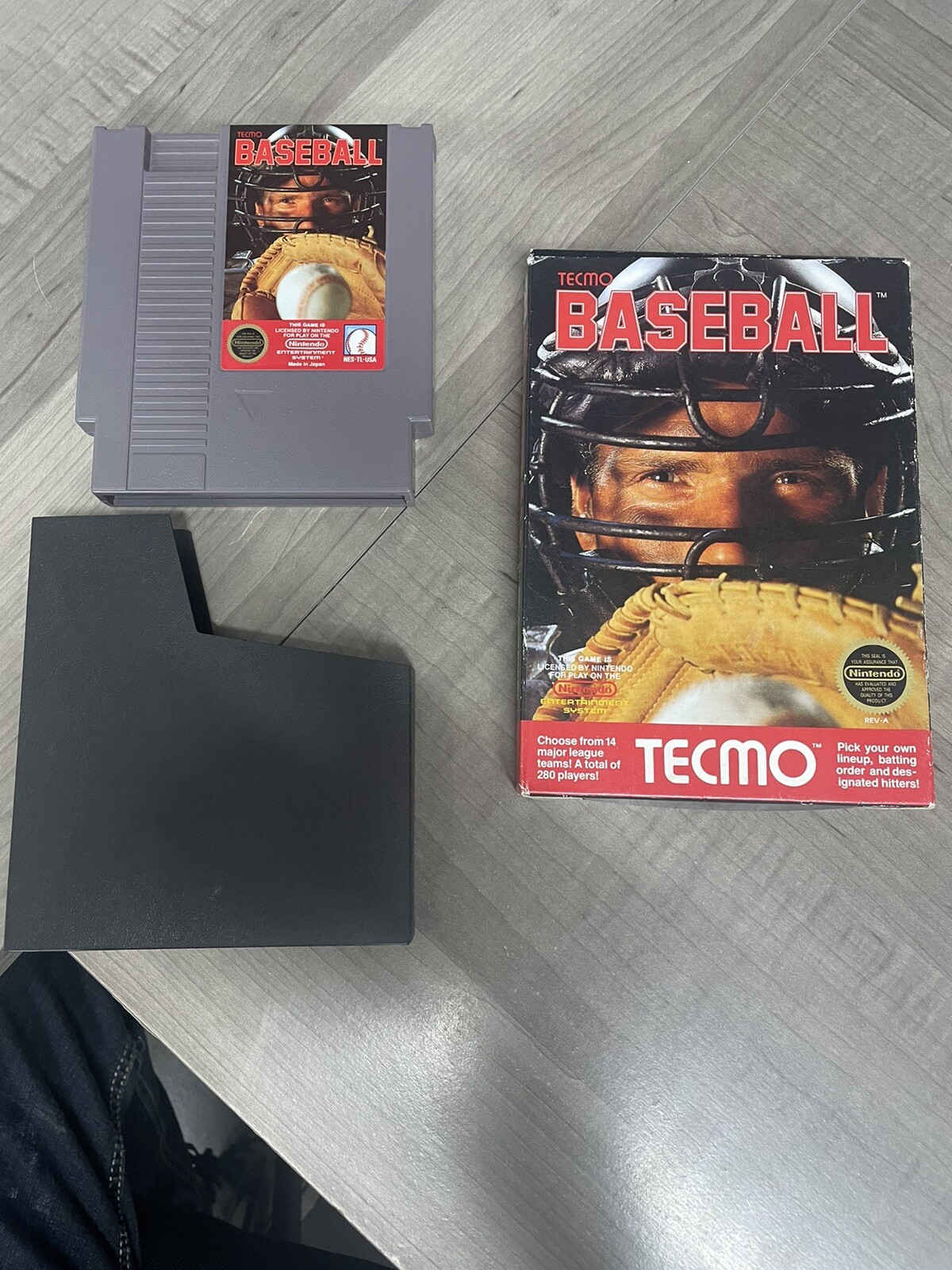 Original Authentic 1988 NINTENDO NES Tecmo BASEBALL Video Game +sleeve+ ...