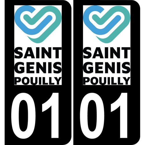 01 Saint-Genis-Pouilly logo autocollant plaque immatriculation auto ville sticke | eBay