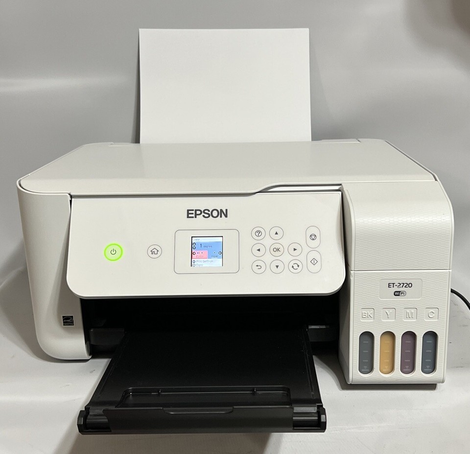 Epson EcoTank ET-2720 Supertank Color Inkjet All-in-One Printer - White ...