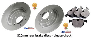 BMW E60 E61 5 SERIES 520D 525D 530D 535D REAR BRAKE DISCS AND PADS SET ...