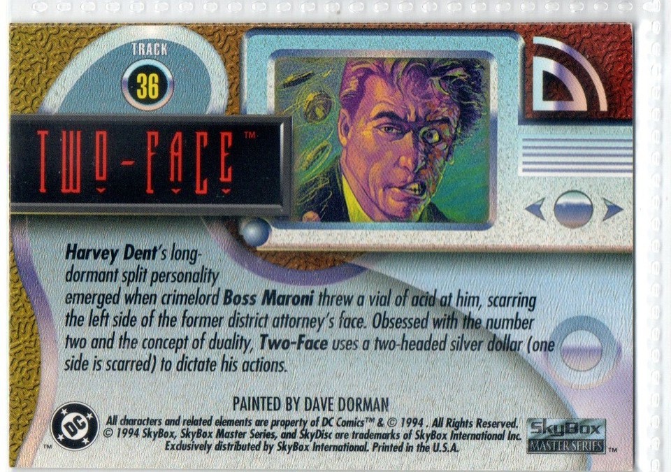 Two-Face #36 Skybox Master Series 1994 DC Comic Trading Card | eBay ...
