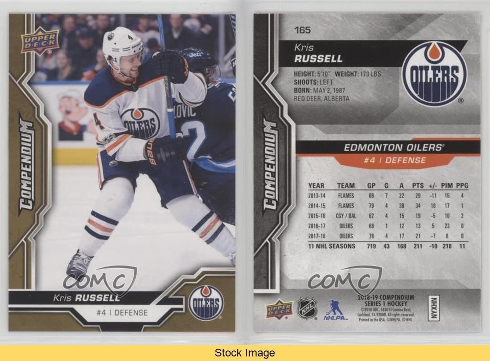 2018-19 Upper Deck Compendium Gold Kris Russell #165 READ 1d3 | eBay