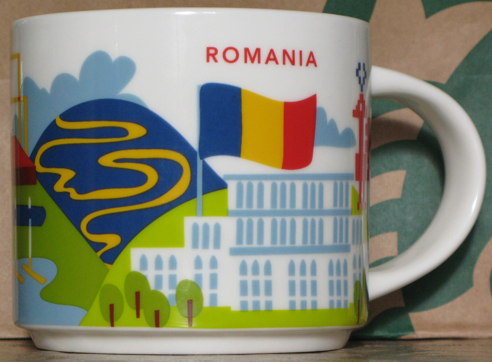 Starbucks You Are Here YAH City Mug Rumänien Romania, 14 oz neu, SKU ...