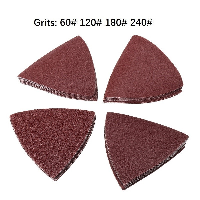 Sanding Disc 80x80x80mm Fit 3-1/8 Inch Hook & Loop Multi Tool Triangle ...