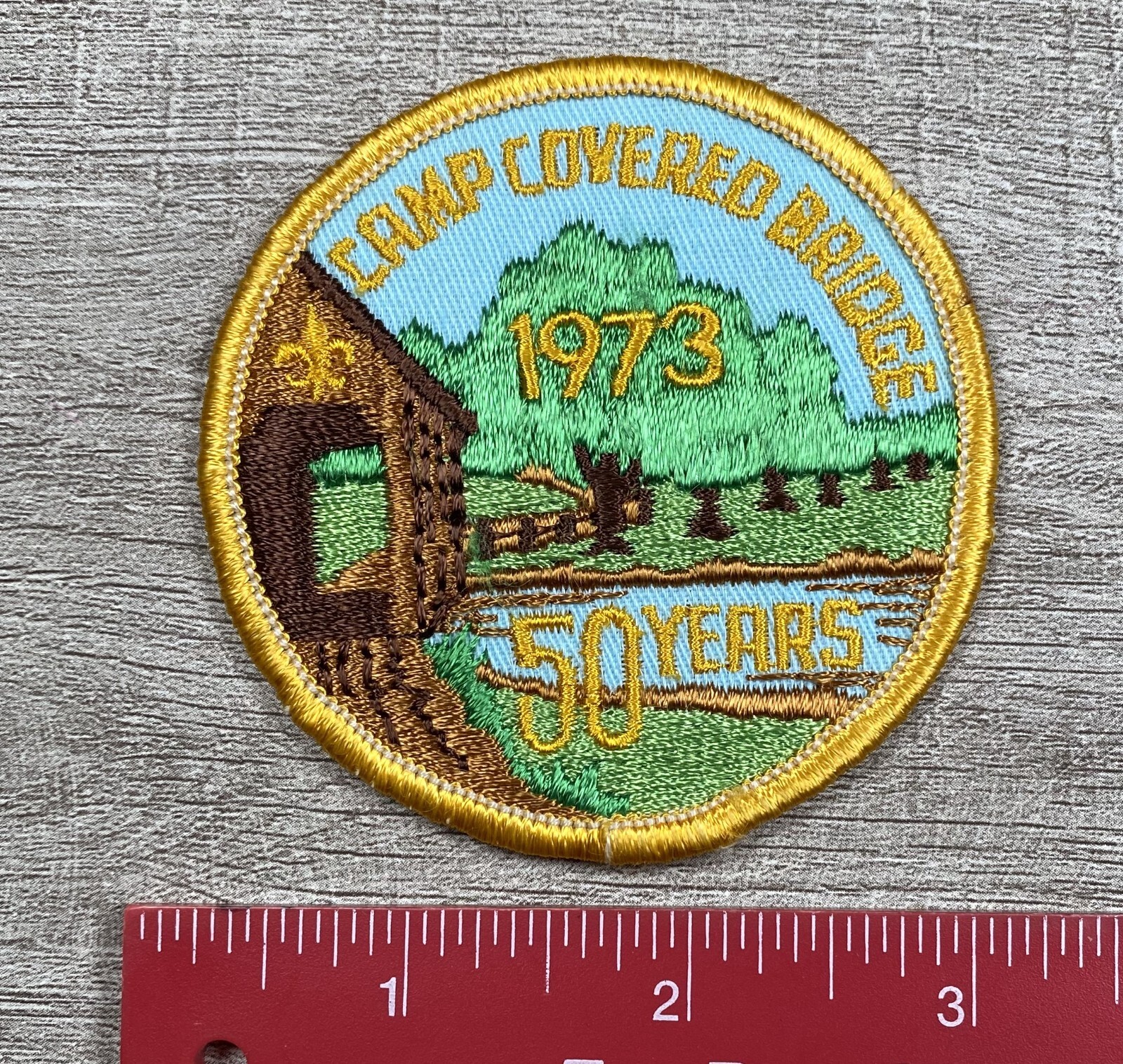 Camp Covered Bridge 1973 50 Years Covered Bridge Patch | eBay