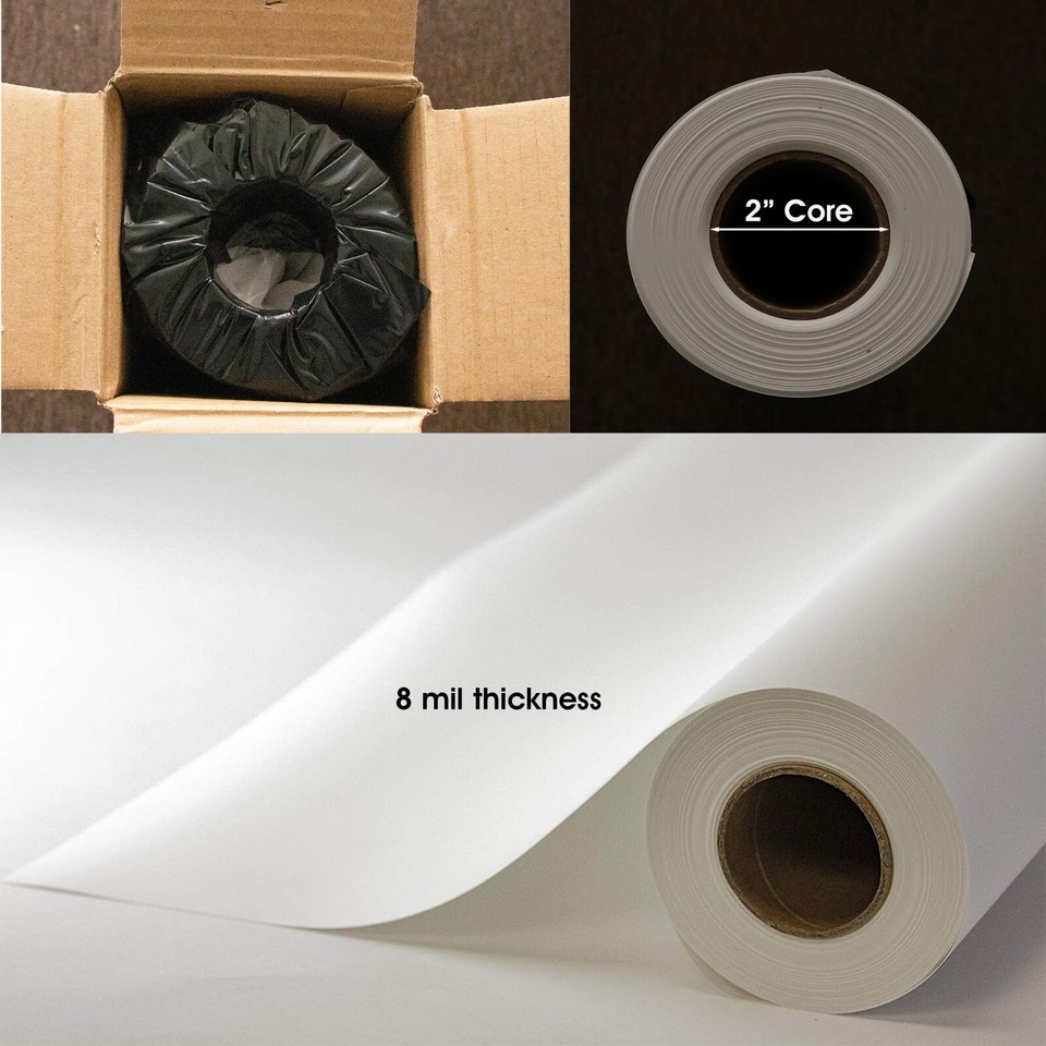 Polypropylene Poster Banner Paper 8 mil , 30inch x 100ft Roll, 2" Core ...