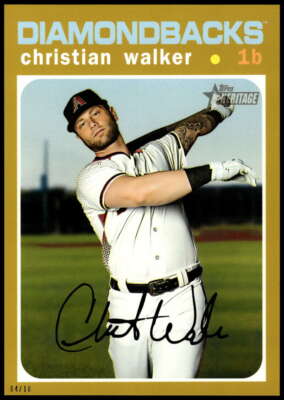 Christian Walker 2020 Topps Heritage 5x7 Gold #488 4/10 Diamondbacks | eBay