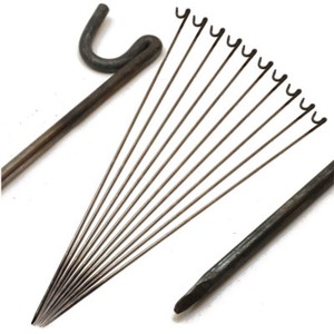 STRONG METAL STEEL BARRIER FENCING PINS ROAD PINS STAKES POST 10mm x 1 ...