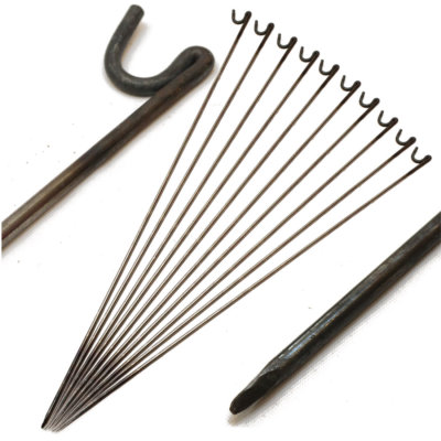 STRONG METAL STEEL BARRIER FENCING PINS ROAD PINS STAKES POST 10mm x 1 ...