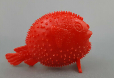 1 Red Porcupine Fish MPC Sea Creature Monster Vintage 1960s Plastic | eBay