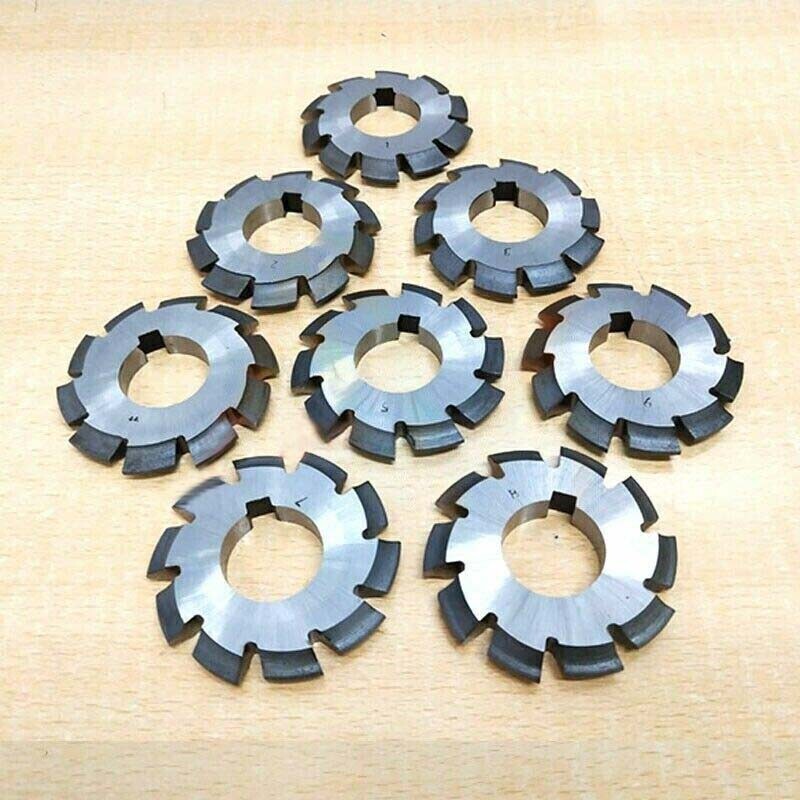 10 DP Involute Gear Cutters PA 20 Bore 25.4mm 1" Set Of 8 Pieces Pcs No ...