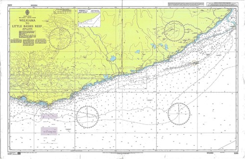 Admiralty 3265 Sri Lanka South Coast Weligama Little Bases Reef Chart ...