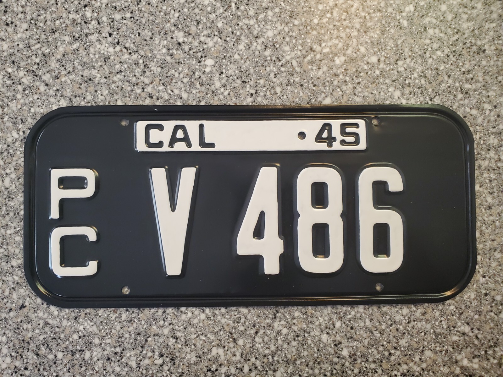 1945 California Commercial License Plate, Pro Restored, DMV Clear ...