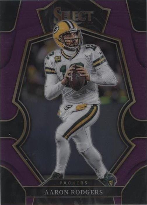 2022 Panini Select - Premier Level Aaron Rodgers #136 Purple Prizm /75 ...