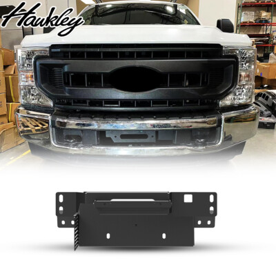 For 2017-2025 Ford F250/F350 Textured Steel Front Hidden Winch Mounting ...