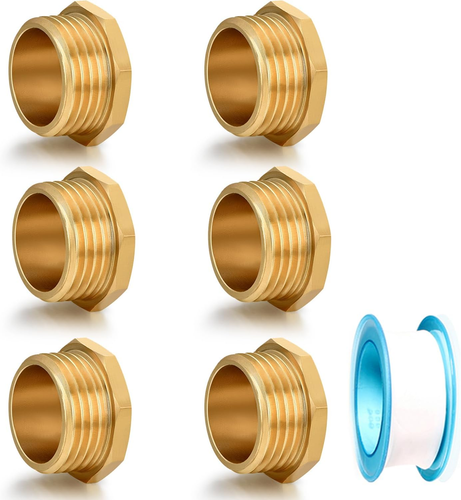 Male Brass Pipe Plug Garden Hose 3/4" GHT Male Threaded End Cap Plug ...